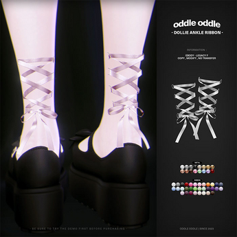 Second Life Marketplace - oddle oddle. dollie ankle ribbon