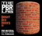 Second Life Marketplace - The PBR Lab - Bright Red Bricks 01 - PBR ...