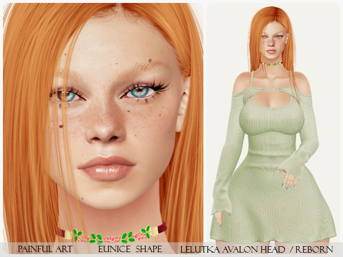 Second Life Marketplace - ~PAINFUL ART~ - Eunice Shape -Lelutka Avalon Head