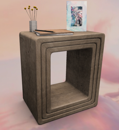 Second Life Marketplace - :HAIKEI: Lazy Sunday gacha {4} side table w/frame