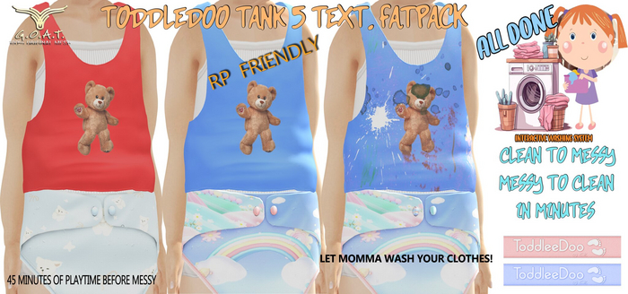 Second Life Marketplace - ALL DONE Toddledoo Baby Tank Fatpack DEMO