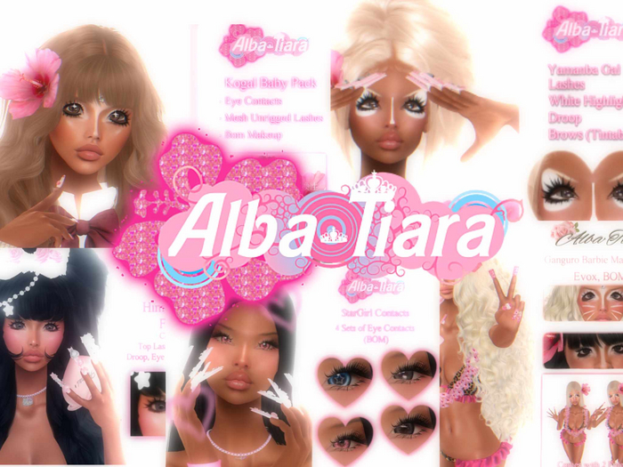 Second Life Marketplace - Alba Tiara - Gyaru era Makeup Fatpack!!