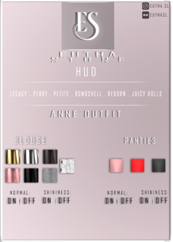 Second Life Marketplace - EUTHA - DEMO Anne Outfit