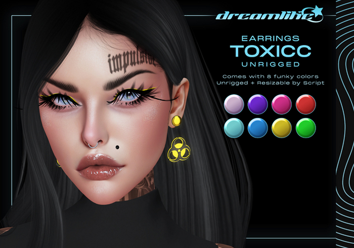 Second Life Marketplace - Toxicc Earrings - Unrigged / Dreamlike *GIFT*
