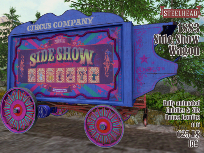 Second Life Marketplace - STEELHEAD SIDE SHOW WAGON - pg