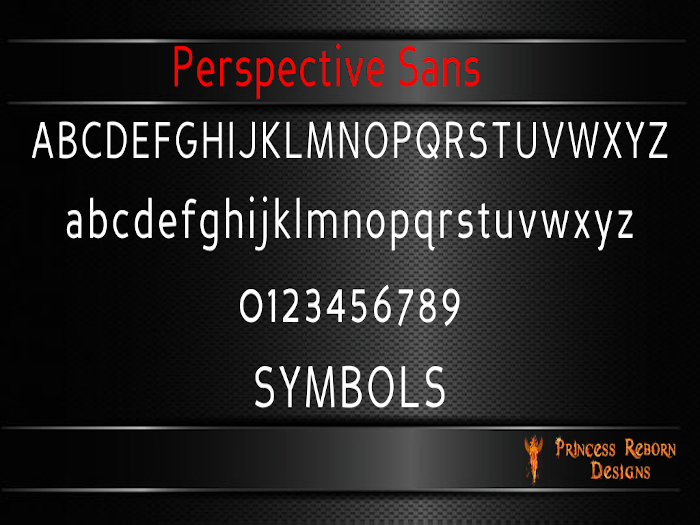Second Life Marketplace - Perspective Sans Mesh Letters, Numbers ...