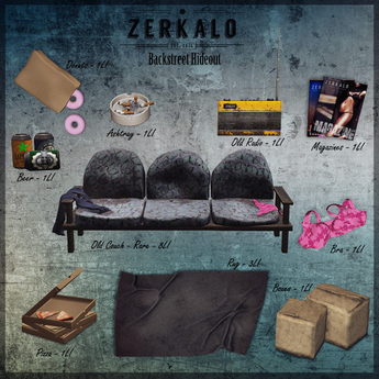 Second Life Marketplace - [ zerkalo ] Backstreet Hideout - Magazines