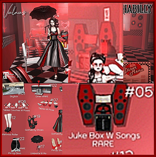 Second Life Marketplace - 05. - RARE - Gothabilly Juke Box W Songs