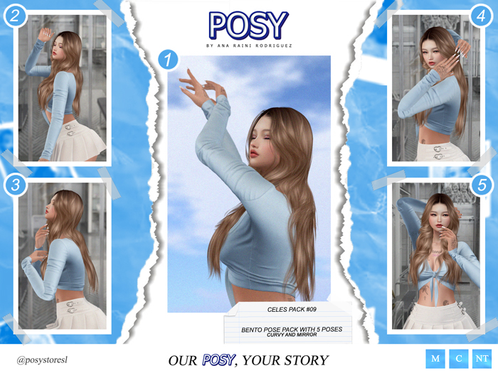 Second Life Marketplace - Posy - Bento Celes Pack #09