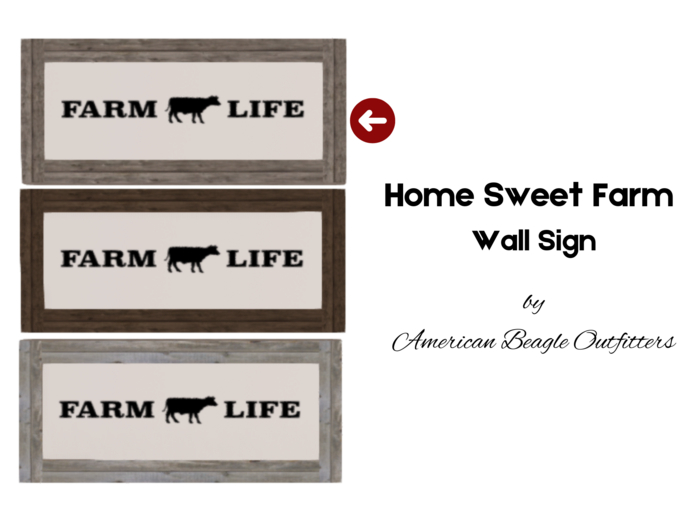 Second Life Marketplace - abo - Farm Life farmhouse sign - sunbleached