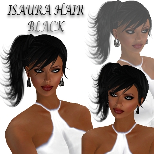 Second Life Marketplace - KL ISAURA HAIR BLACK * DEMO* FLEXI HAIR
