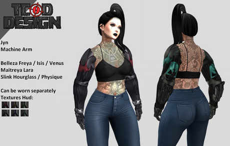 Second Life Marketplace - Machine Arm ~ Jyn [Textures Hud]...