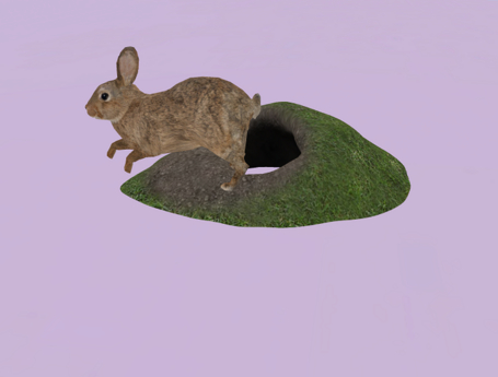 Second Life Marketplace - Animated Bunny Rabbit going into Burrow