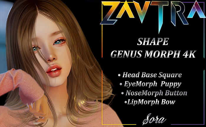 Second Life Marketplace - - ZaVtra - SHAPE GENUS MORPH 4K Head + Legacy ...