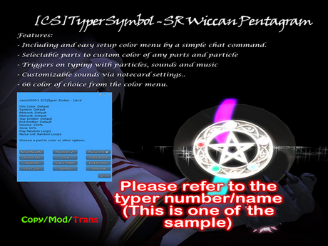 Second Life Marketplace - 4.[CS]Typer Symbol - Rare Transgender