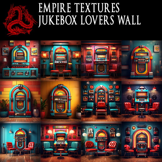Second Life Marketplace - EMPIRE TEXTURES - Jukebox Lovers Wall