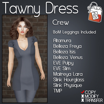 Second Life Marketplace - ~TL~ Tawny Dress Crew