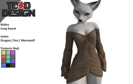 Second Life Marketplace - Long Sweat ~ Bailey Jomo [Textures Hud]. DEMO