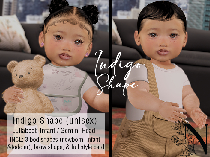 Second Life Marketplace - Nyree Baby - Indigo Shape : Lullabeeb + Gemini