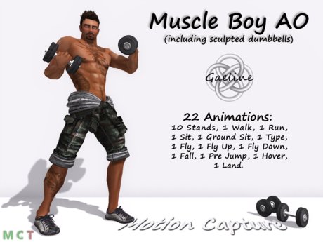 Second Life Marketplace - Gaeline Animations - Muscle Boy AO : just for ...