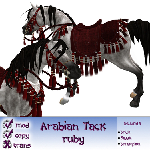 Second Life Marketplace - !HI! Horse Avatar Arabian Tack - ruby