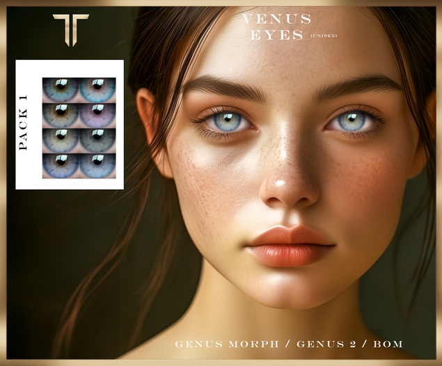 Second Life Marketplace - Tville - Venus Eyes PACK1 for Genus Morph ...
