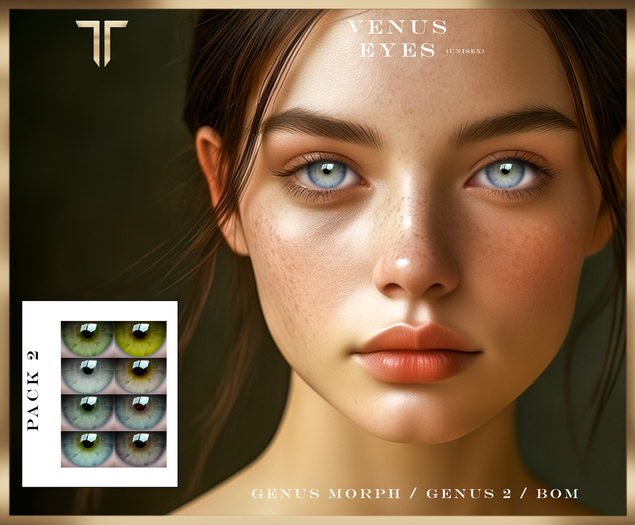Second Life Marketplace - Tville - Venus Eyes PACK2 for Genus Morph / Genus 2 / BoM