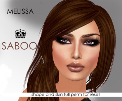 Second Life Marketplace - *SABOO* Melissa Skins & Shape FULL PERM for resell