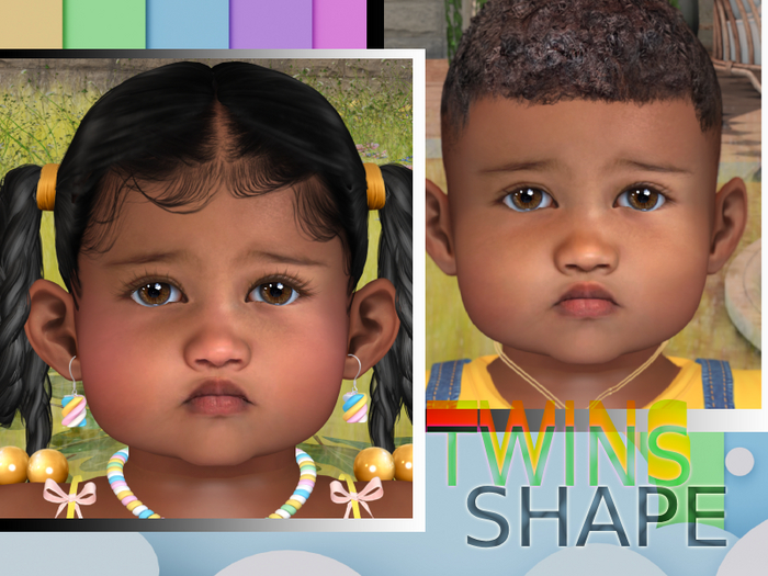 Second Life Marketplace - TWINS SHAPE FOR TD LEMON / EVOX UNISEX SHAPE ...