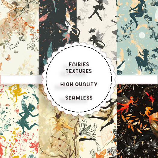 Second Life Marketplace - SATO - Fairies Seamless Texture patterns