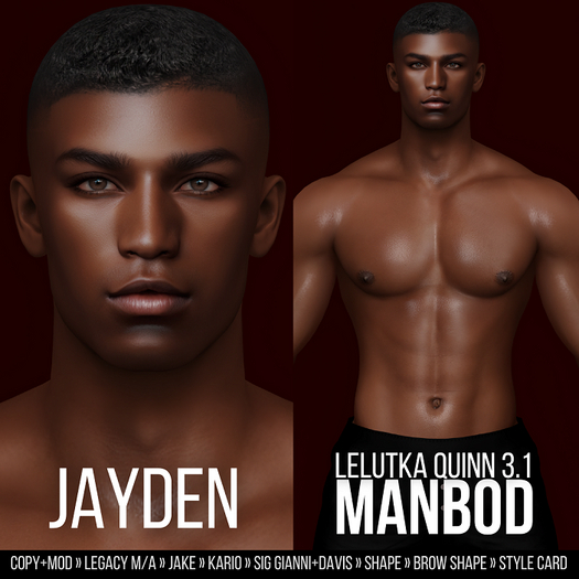 Second Life Marketplace - [MANBOD] Jayden x LeLUTKA Quinn 3.1