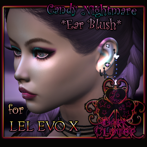 Second Life Marketplace - Dark Clover: Candy Nightmare Ear Blush