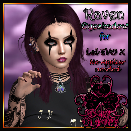 Second Life Marketplace - Dark Clover: Raven Eyeshadow