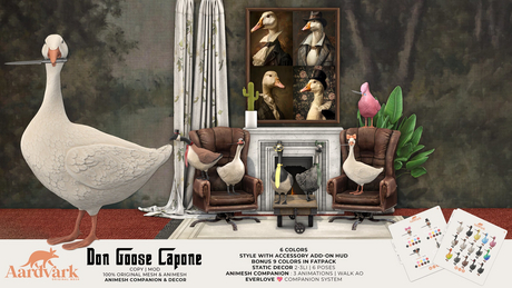 Second Life Marketplace - Aardvark : Don Goose Capone - White