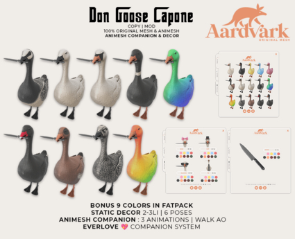 Second Life Marketplace - Aardvark : Don Goose Capone - FATPACK
