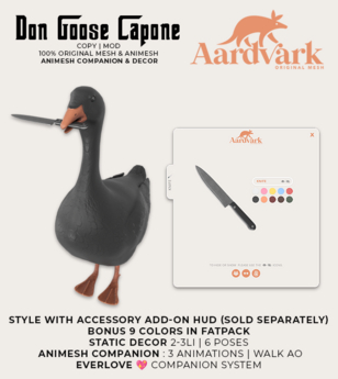 Second Life Marketplace - Aardvark : Don Goose Capone - FATPACK
