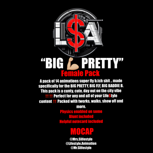 Second Life Marketplace - L$A - "BIG PRETTY" FEMALE PACK