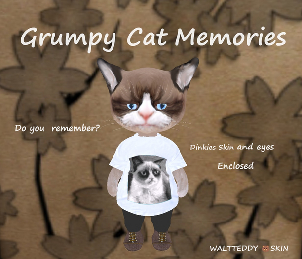 Second Life Marketplace - Dinkies skin Grumpy Cat Memories (BOM)