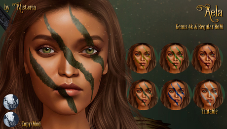 Second Life Marketplace - Misteria - Aela - fantasy tattoos for Genus ...