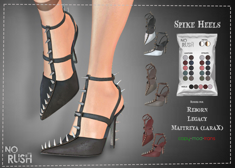 Second Life Marketplace - [NORUSH] DEMO Spike Heels