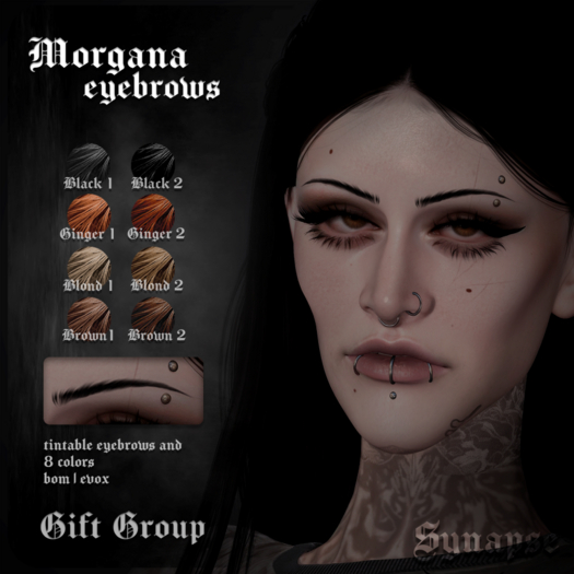 Second Life Marketplace - SYNAPSE STORE - Morgana Eyebrows EvoX. GIFT