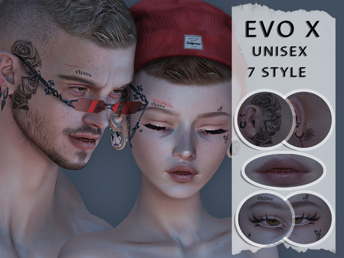 Second Life Marketplace - .:Jen'aam:. Dollar Rose Tattoo-Unisex-Evox