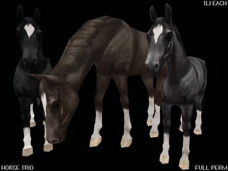 Second Life Marketplace - [FP] Horse Trio - WEAR TO UNPACK