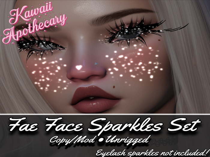 Second Life Marketplace - [Kawaii Apothecary] Fae Face Sparkles Set