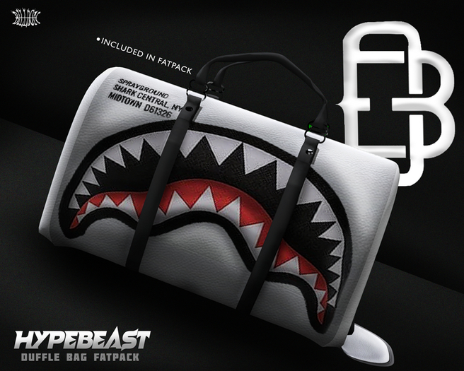 Second Life Marketplace - BET- "HYPEBEST" DUFFLE BAG WHITE