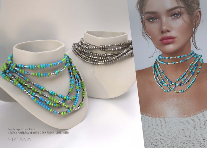 Second Life Marketplace - SIGMA Beads layered necklace