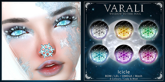 Second Life Marketplace - ..: VARALI :.. Icicle Eyes [FATPACK] Group ...