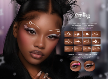 Second Life Marketplace - LOUSEKI x Cosmetize - Y2K Bomb Brow ...