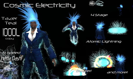 Second Life Marketplace - ***Cosmic Electricity*** Tazer Teal