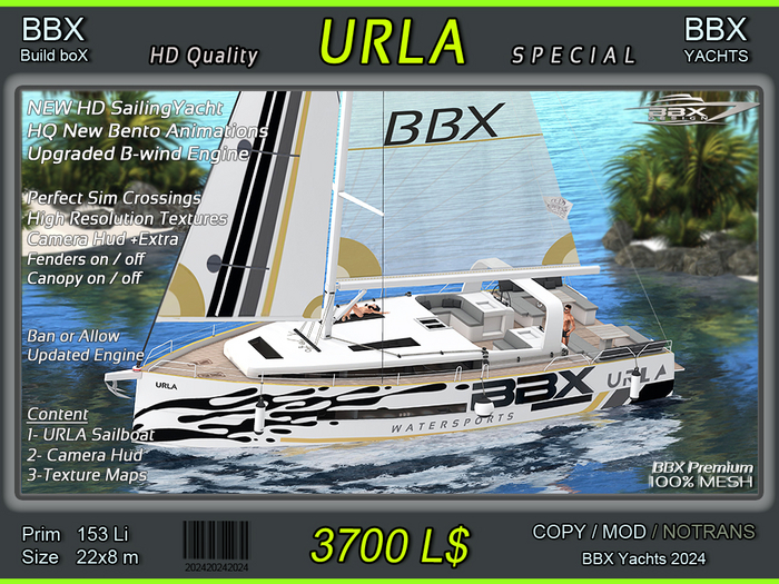 Second Life Marketplace - Sailboat URLA